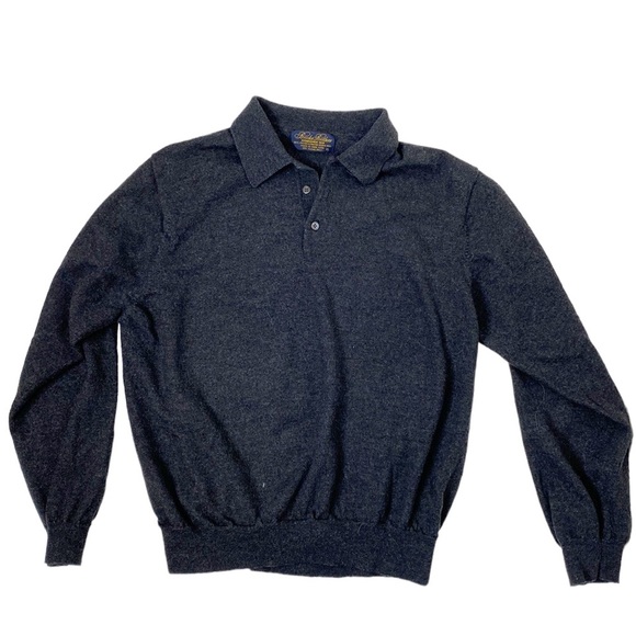 Brooks Brothers | Sweaters | Brooks Brothers Polo Sweater 4 Button Front Italian Merino Wool ...